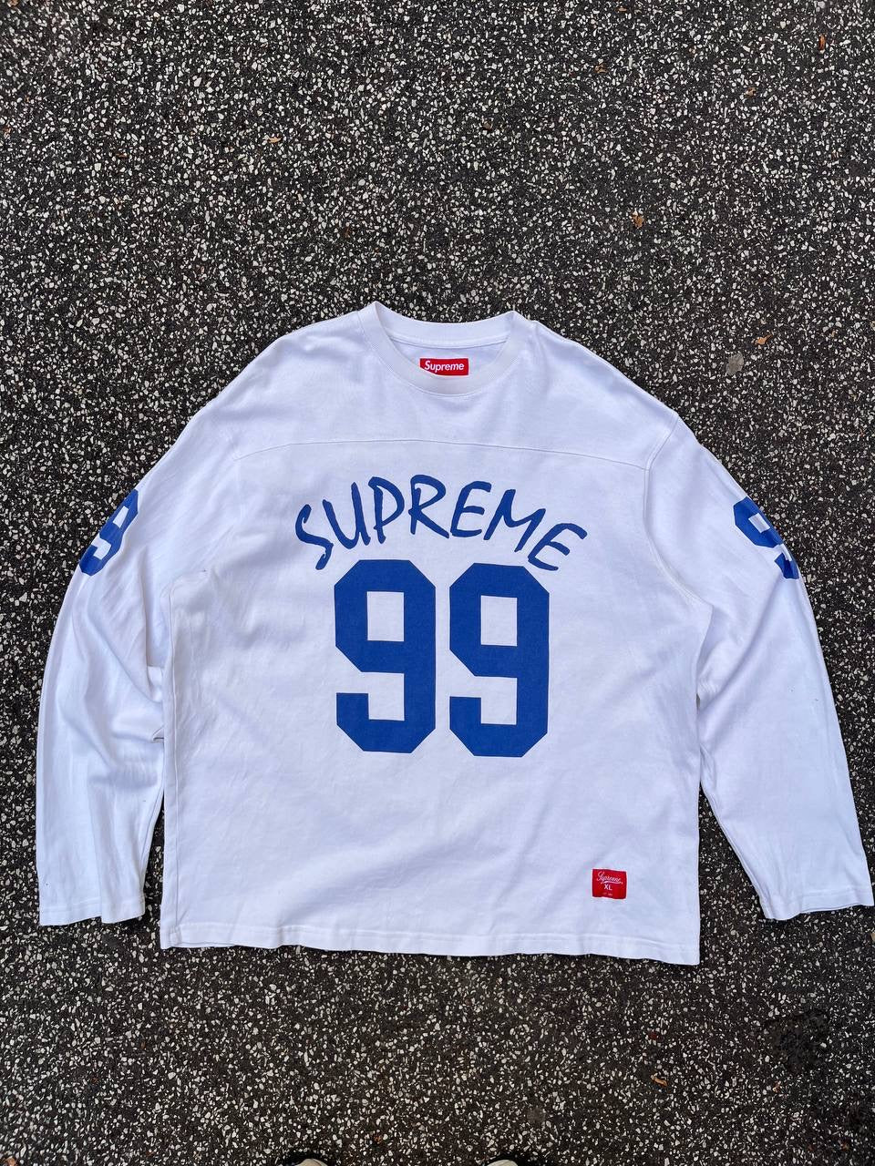 Supreme 99 L/S Football Top White Long Sleeve XL – supersaelger
