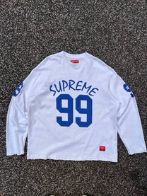 Supreme 99 L/S Football Top White Long Sleeve XL – supersaelger